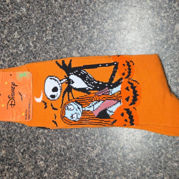 Disney | Underwear & Socks | Disney Orange Socks With Jack And Sally ...